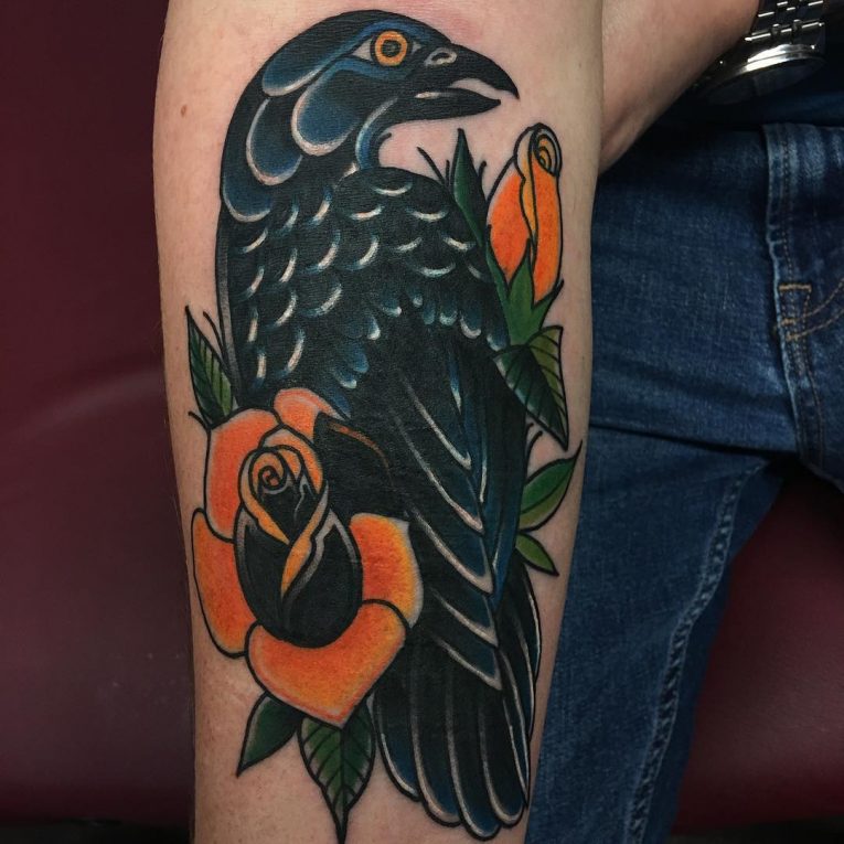 75+ Best Raven Tattoo - Designs & All Meanings (2019)