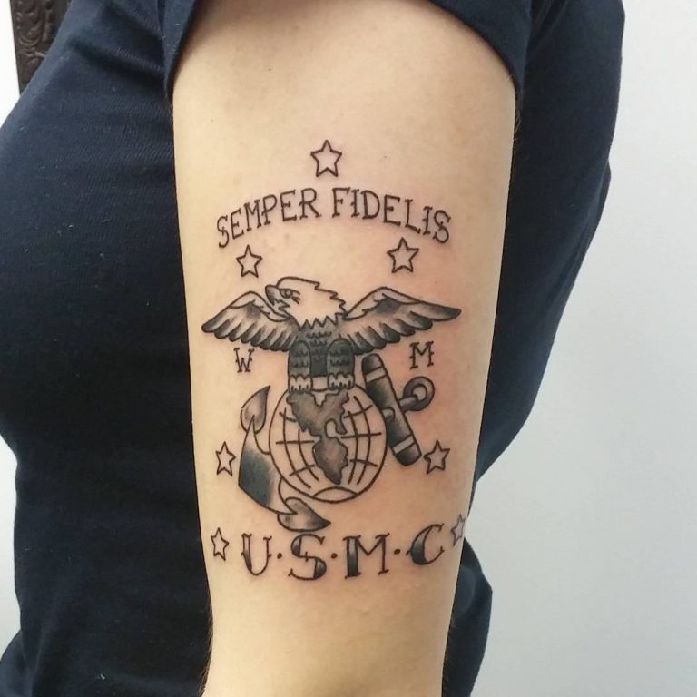 75 Cool USMC Tattoos - Meaning, Policy and Designs (2019)