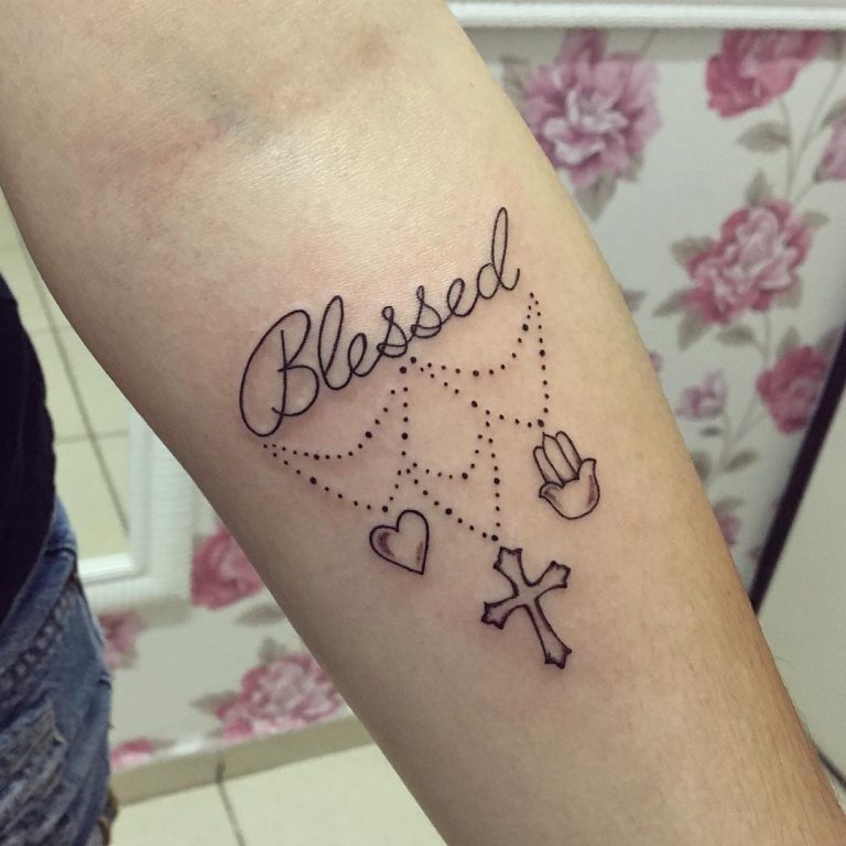 65 Best Blessed Tattoo Designs & Meanings - Holy Symbols (2019)