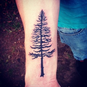 75+ Simple and Easy Pine Tree Tattoo - Designs & Meanings (2019)