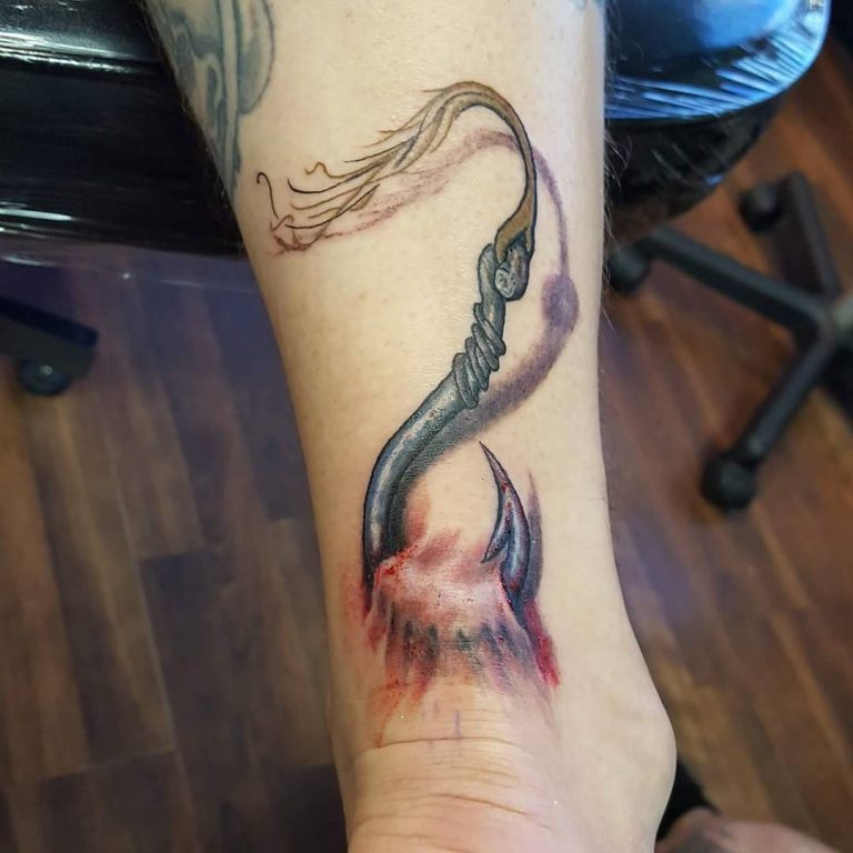 75 Cool Fish Hook Tattoo Ideas - Hooking Yourself with Ink Worth Designs