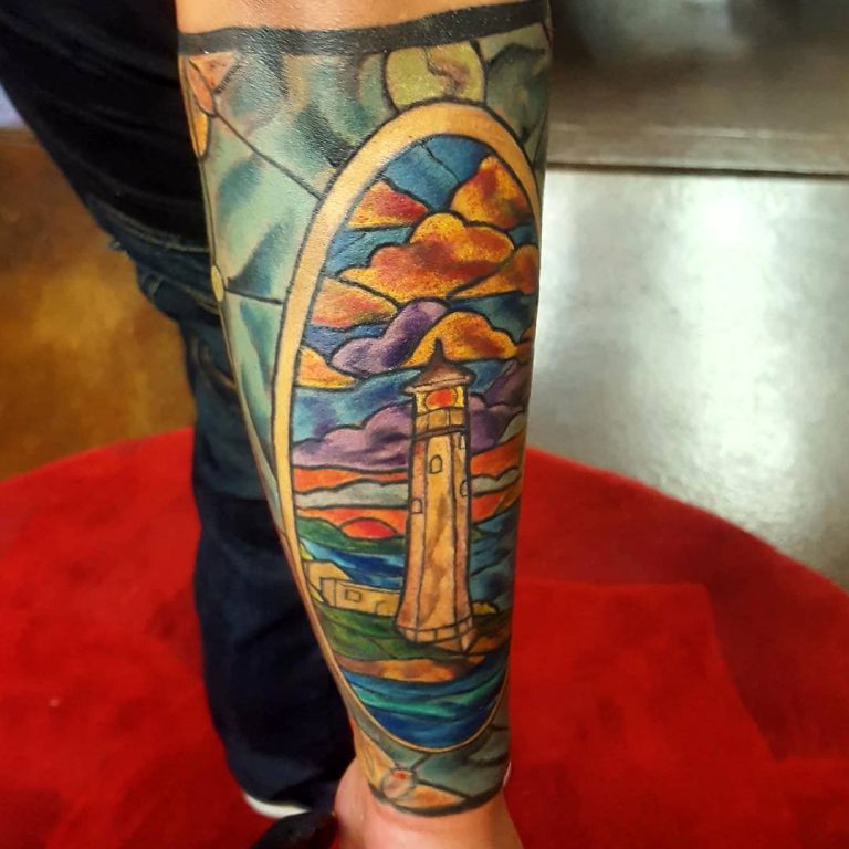 75 Dazzling Stained Glass Tattoo Ideas – Nothing Less Than a Work of Art