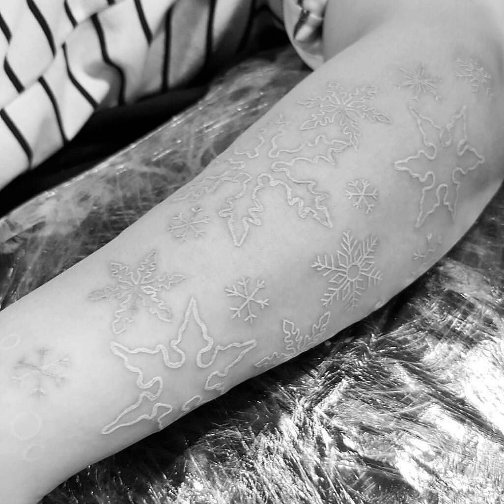 Shaded Snowflake Tattoos