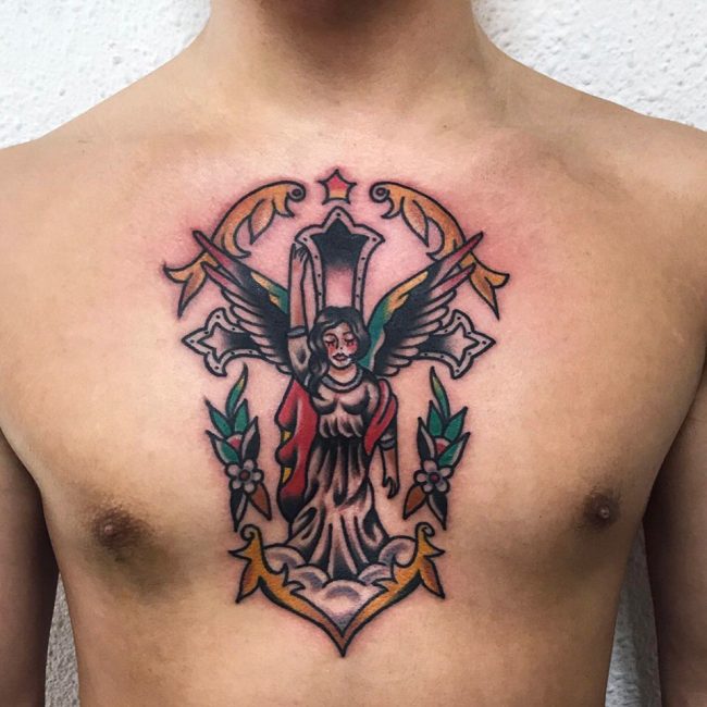 110+ Best Guardian Angel Tattoos - Designs & Meanings (2019)