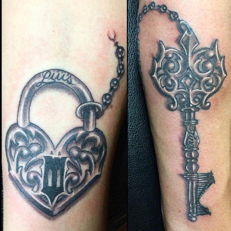 85+ Best Lock and Key Tattoos - Designs & Meanings 2019