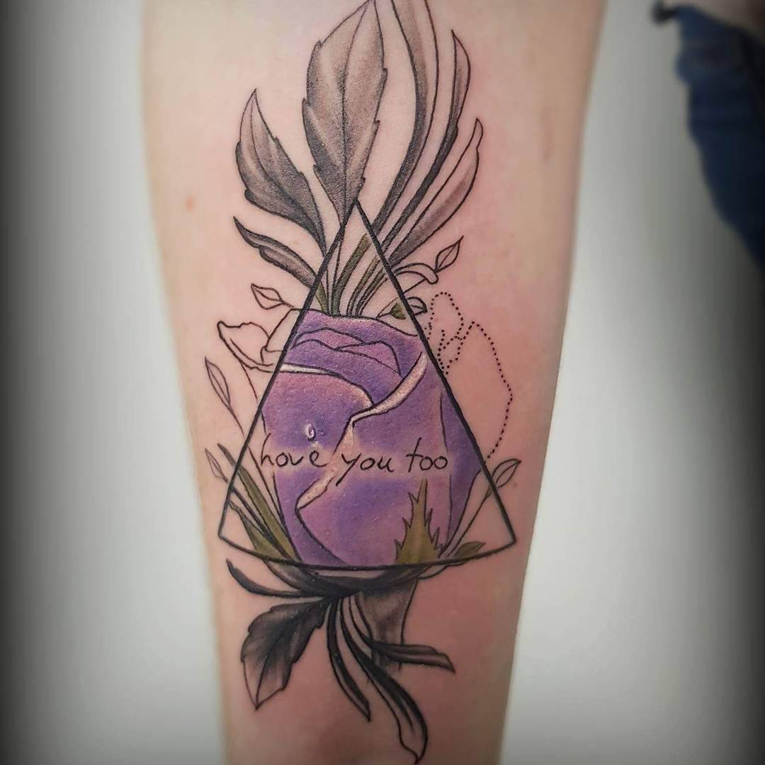Shaded Triangle Tattoos