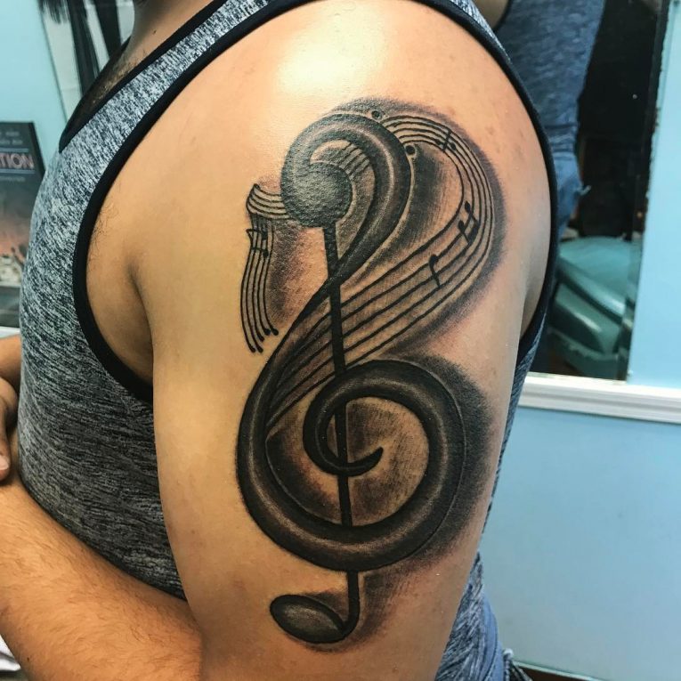 75+ Lovely Music Note Tattoo Ideas – For Those Who Is In Love With Music