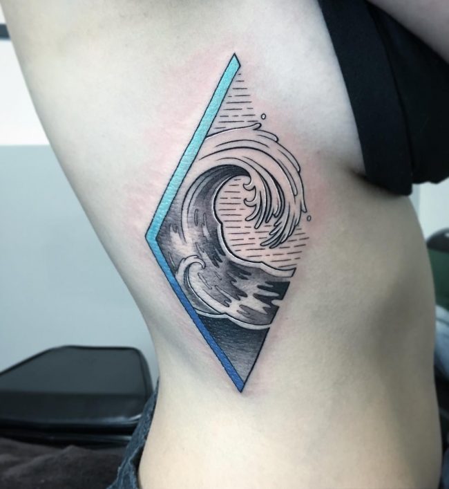 90+ Remarkable Wave Tattoo Designs - The Best Depiction of the Ocean