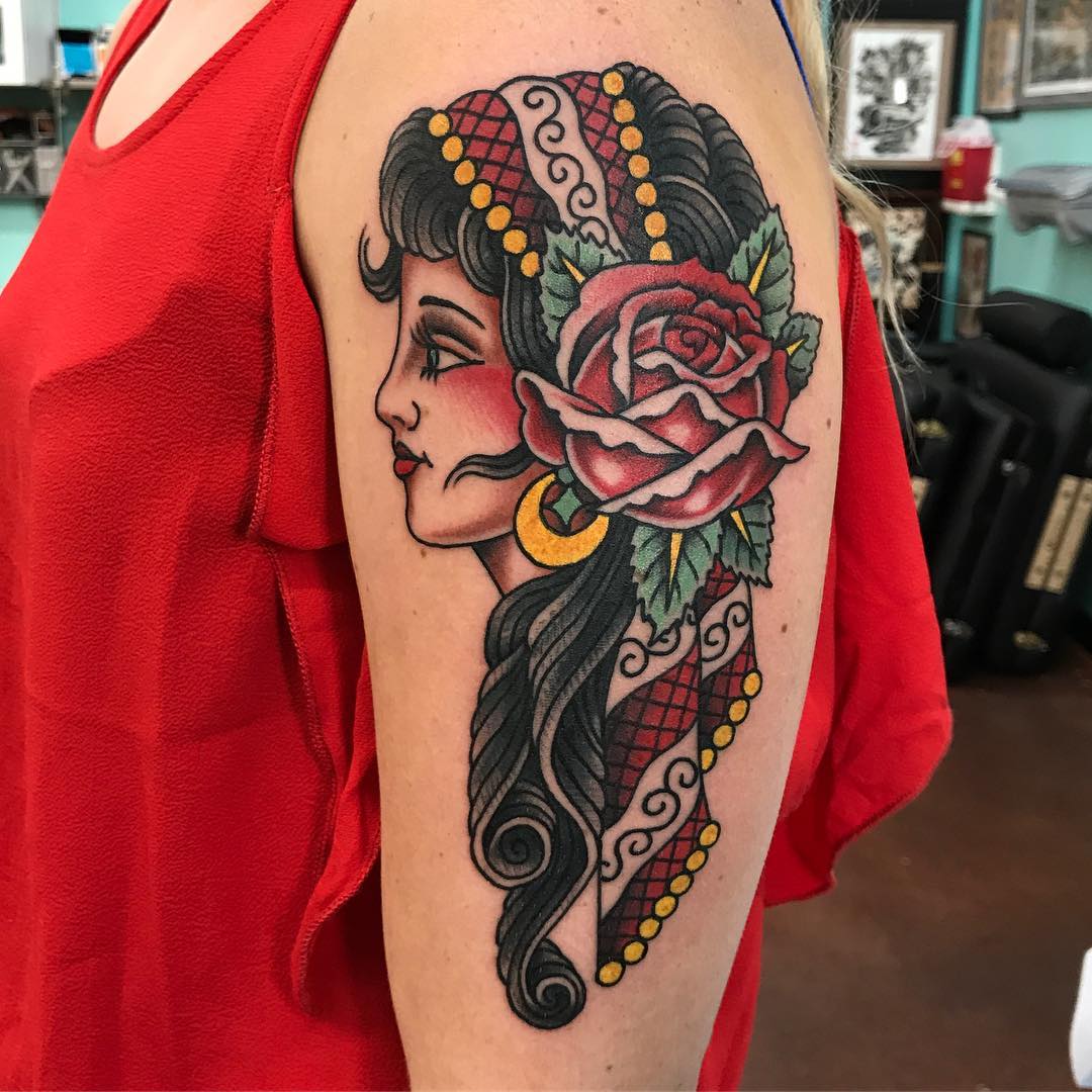 65 Enchanting Gypsy Tattoos - Designs and Meaning[2019]