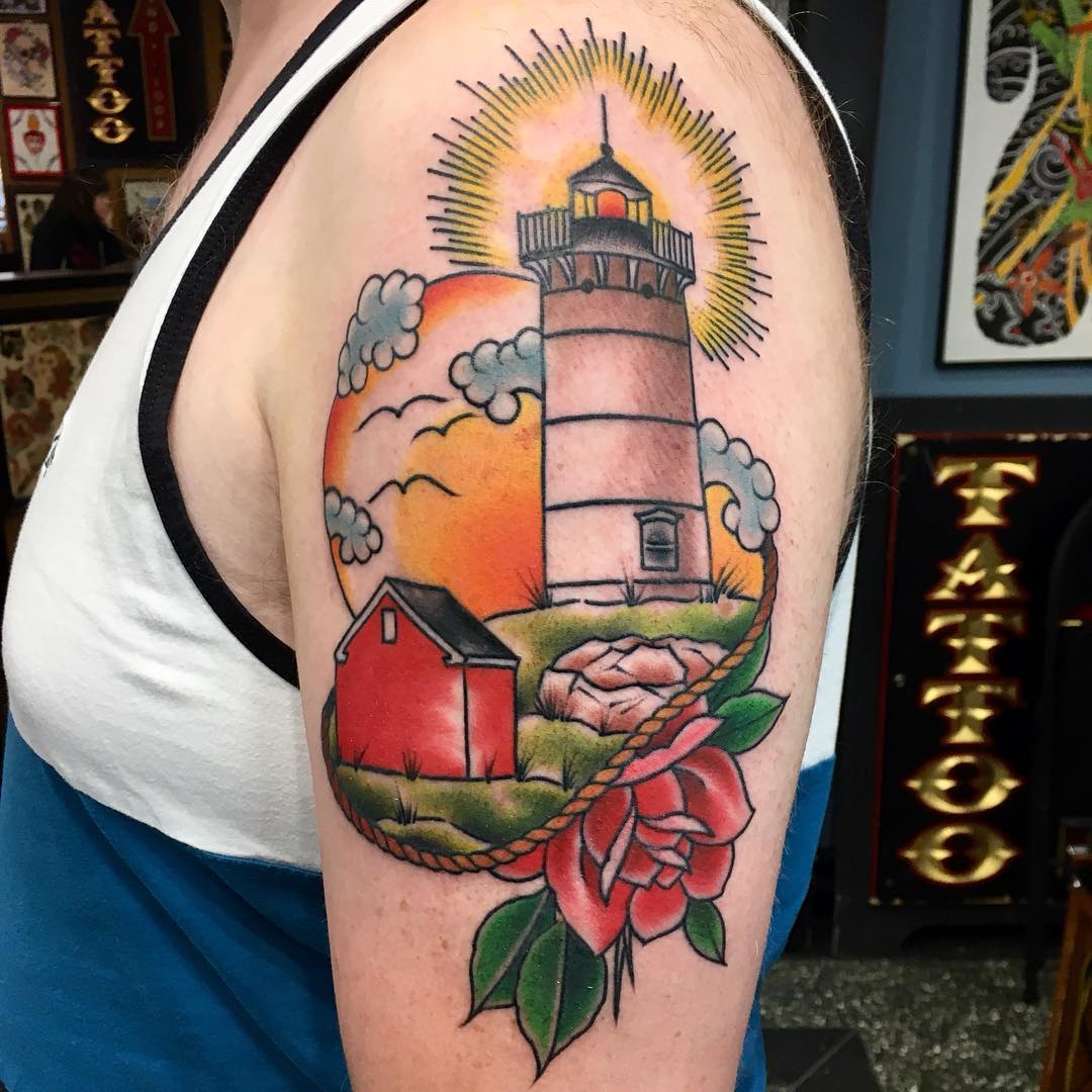130 Best Lighthouse Tattoos - Keep Making Your Way[2019]