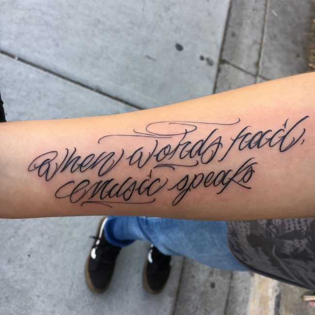 100+ Inspiring Script Tattoos - You Life Story [2019]
